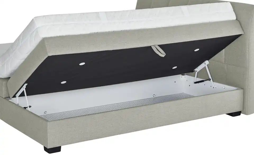 vanDoorn Boxspringbett Chiara | Hellgrau, 200 cm