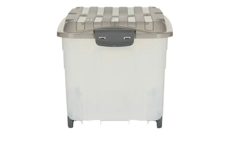 Rollbox mit Deckel Aufbewahrungsbox | Grau / transparent / Anthrazit