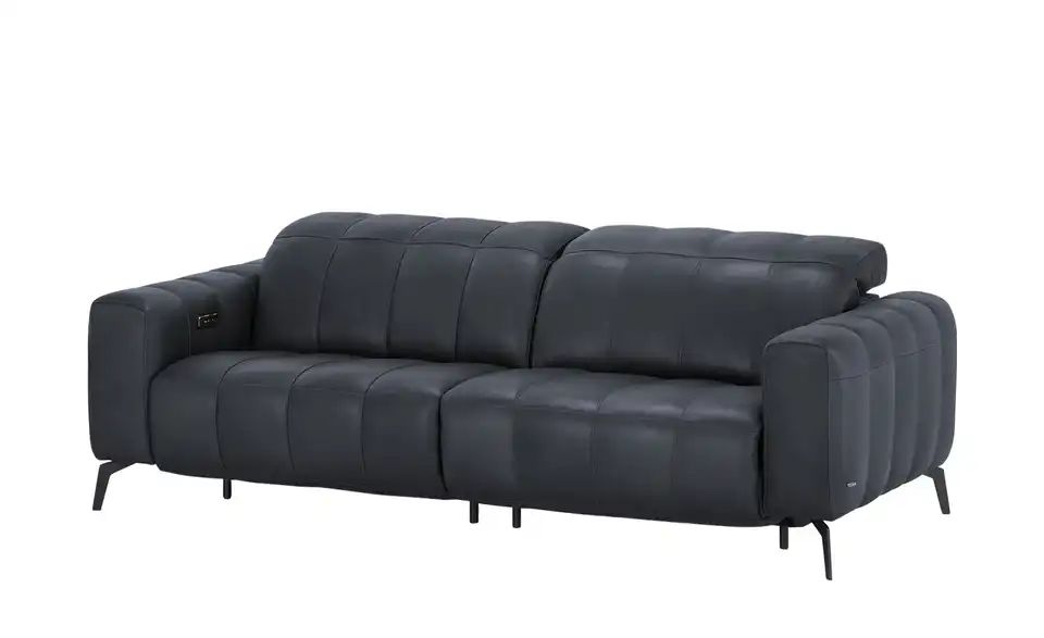 Natuzzi Editions Ledersofa Portento | Blue Night (Dunkelblau ...