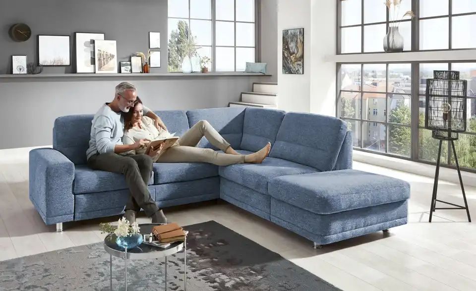 meinSofa Ecksofa Marc | Navy (Dunkelblau), rechts