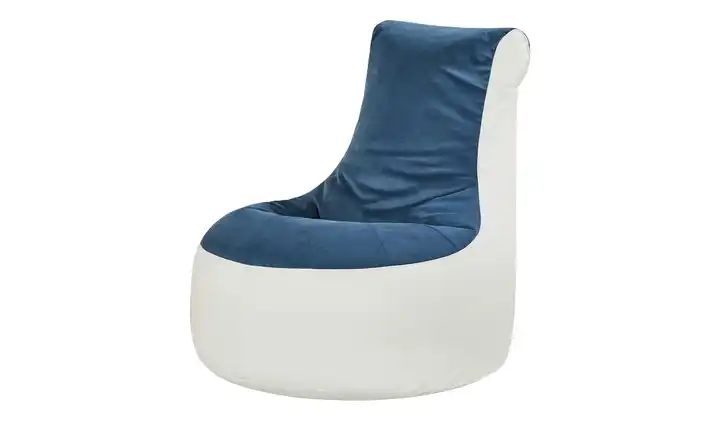 Ben | Sitzsack in Weiß & Blau – modernes Design