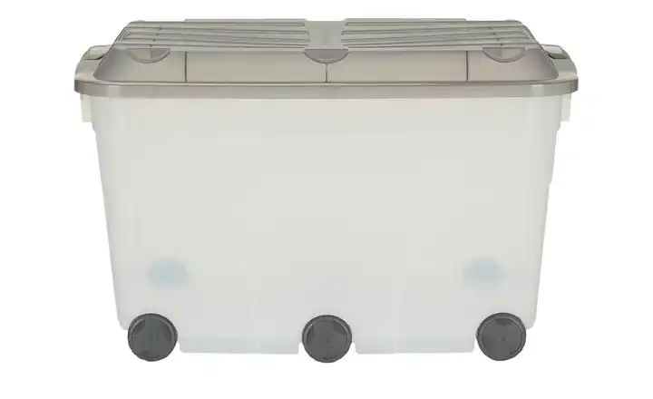 Rollbox mit Deckel Aufbewahrungsbox | Grau / transparent / Anthrazit