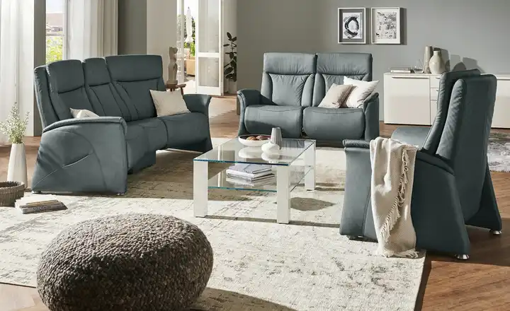 Trapezsofa Mit Relaxfunktion Und Tisch
