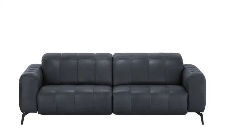 Natuzzi Editions Ledersofa Portento | 3, Blue Night (Dunkelblau)