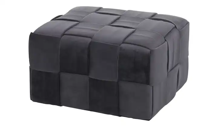 Weave Hocker | Geflochtenes Design in Anthrazit