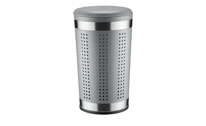 Sitz-Wäschetonne Henry in Grau – 46 L