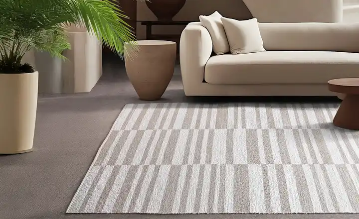 Grama Outdoor-Teppich | Elfenbein/Beige 80x150