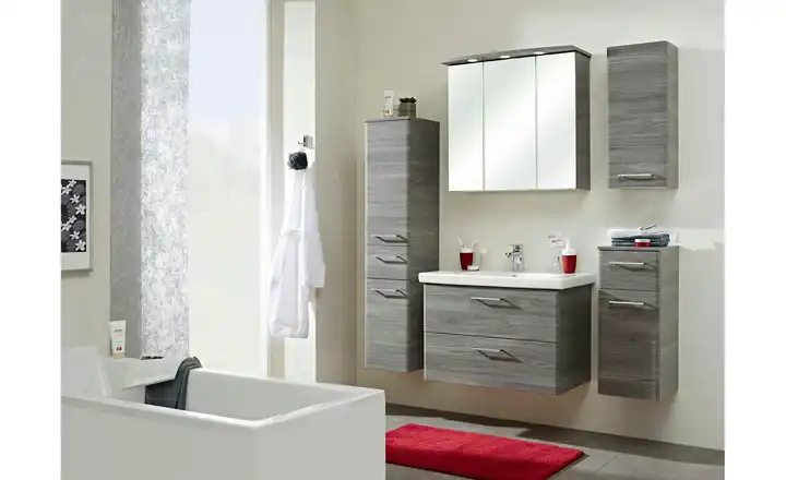 Dabeler See | Midischrank in Holzfarben/Grau