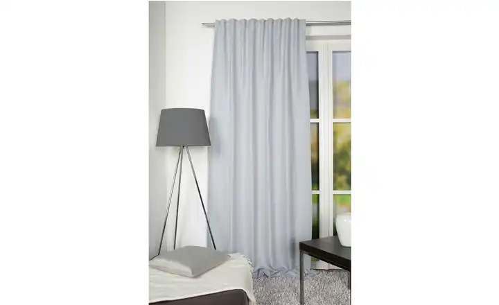 Verdunklungsschal John in Silber | HOME Wohnideen
