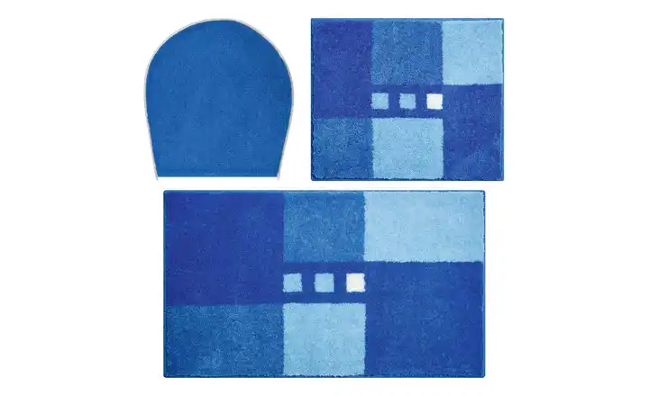 Badematten-Set in Blau | Grund | Modern