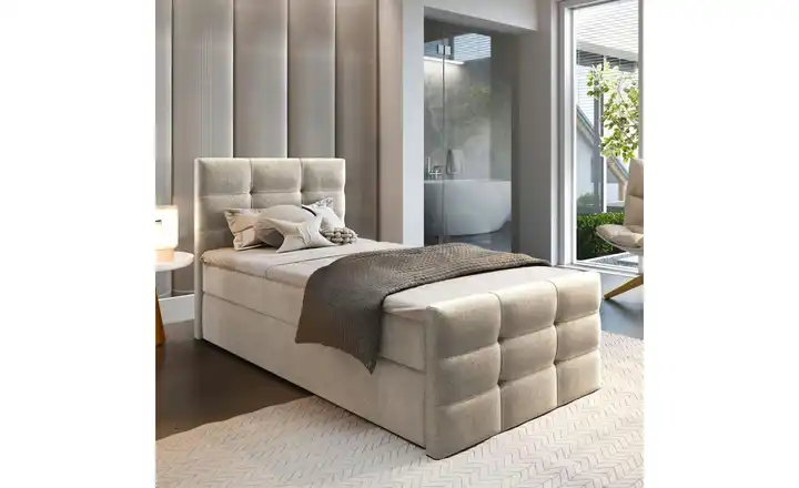 MASSENO Boxbett mit Bettkasten Amon | 90x200 cm, Beige