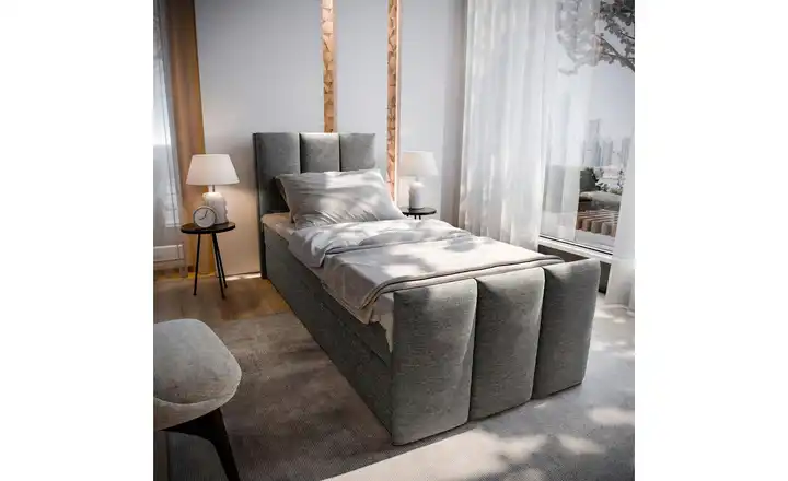 MASSENO Boxbett mit Bettkasten Lago | 90x200 cm, Grau