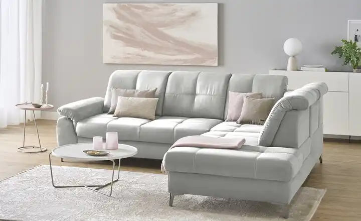 Ecksofa Planova II in Silbergrau | Modern