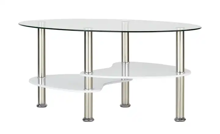 Couchtisch Beru | transparent, Weiß, lackiert | Höffner