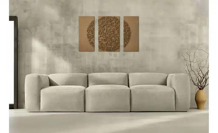 KONSIMO Einzelsofa Buffo | Webstoff, Ecru | Höffner