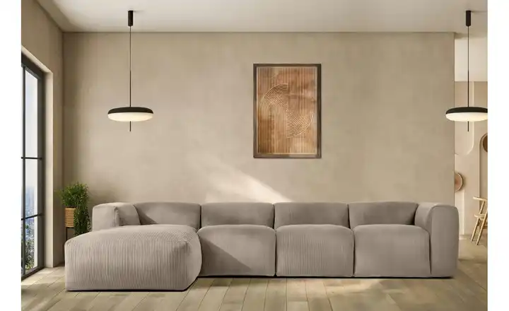 KONSIMO Ecksofa Buffo | Beige, 6 | Möbel Höffner