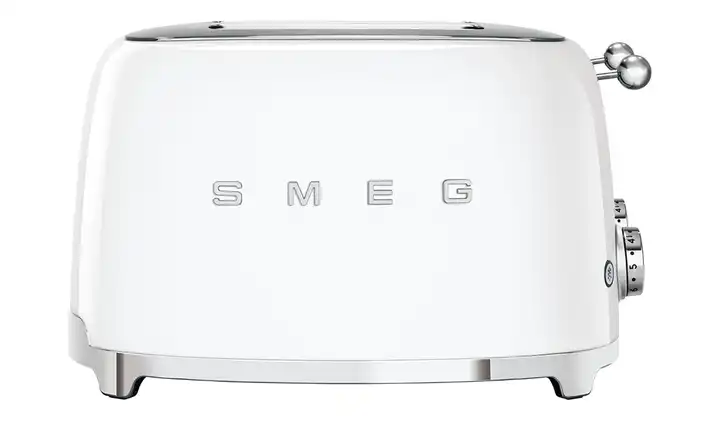 smeg 4-Slot-Toaster TSF03WHEU | Weiß / silberfarben