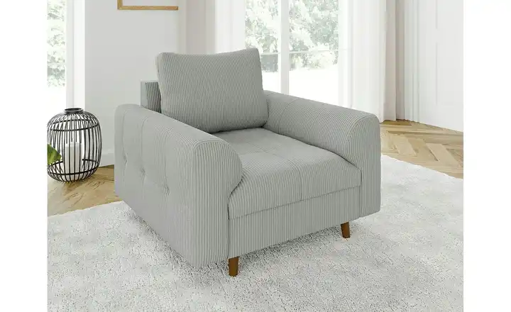 Grauer Cord-Sofa-Set Maya 3+1 | S-STYLE
