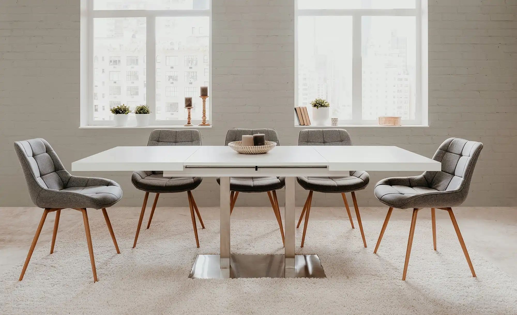 Kulissentisch ausziehbar Kris | Weiß | Möbel Höffner