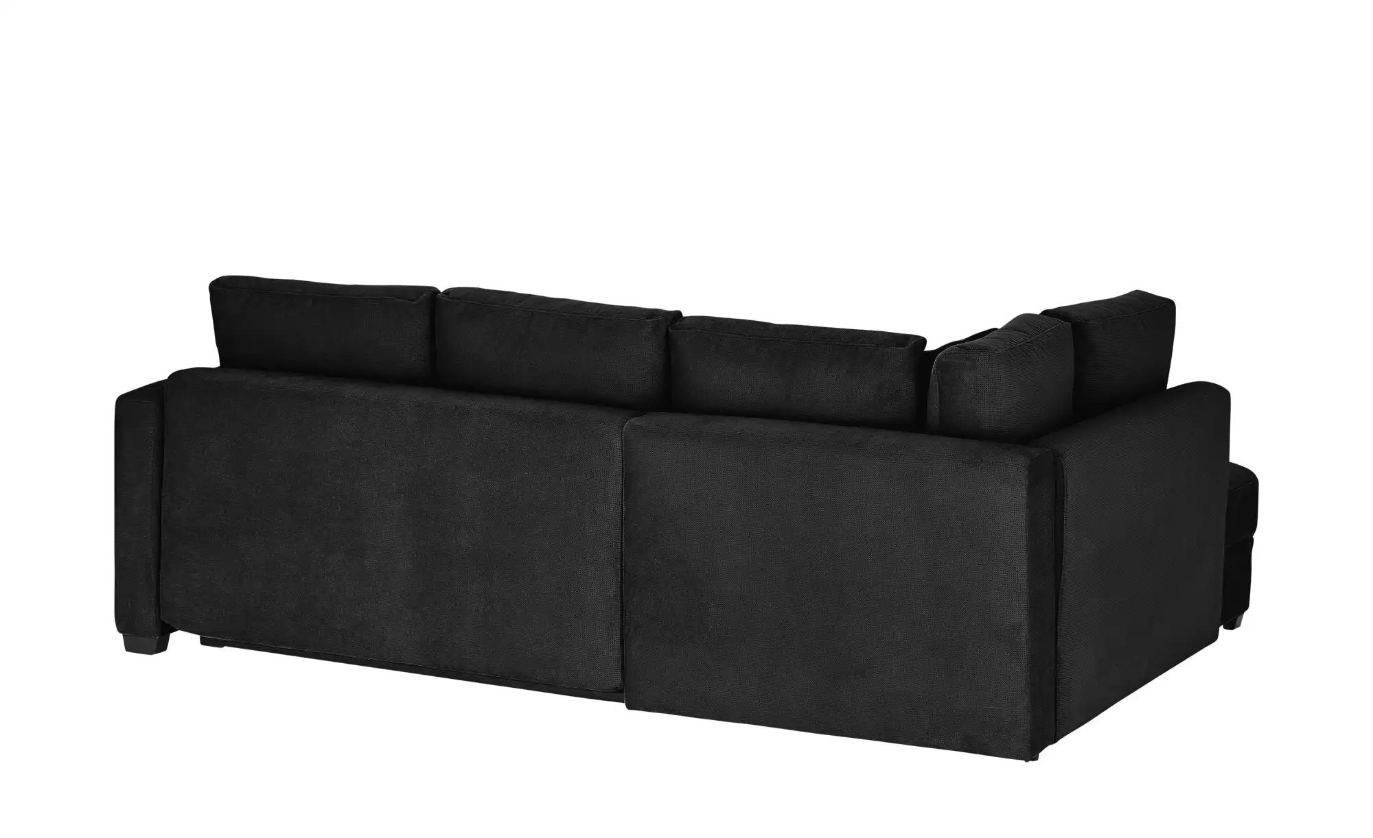 bobb Ecksofa mit Boxspringpolsterung Lisa de Luxe | Schwarz, links