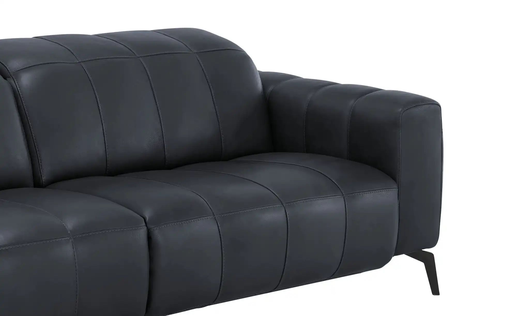 Natuzzi Editions Ledersofa Portento | 3, Blue Night (Dunkelblau)