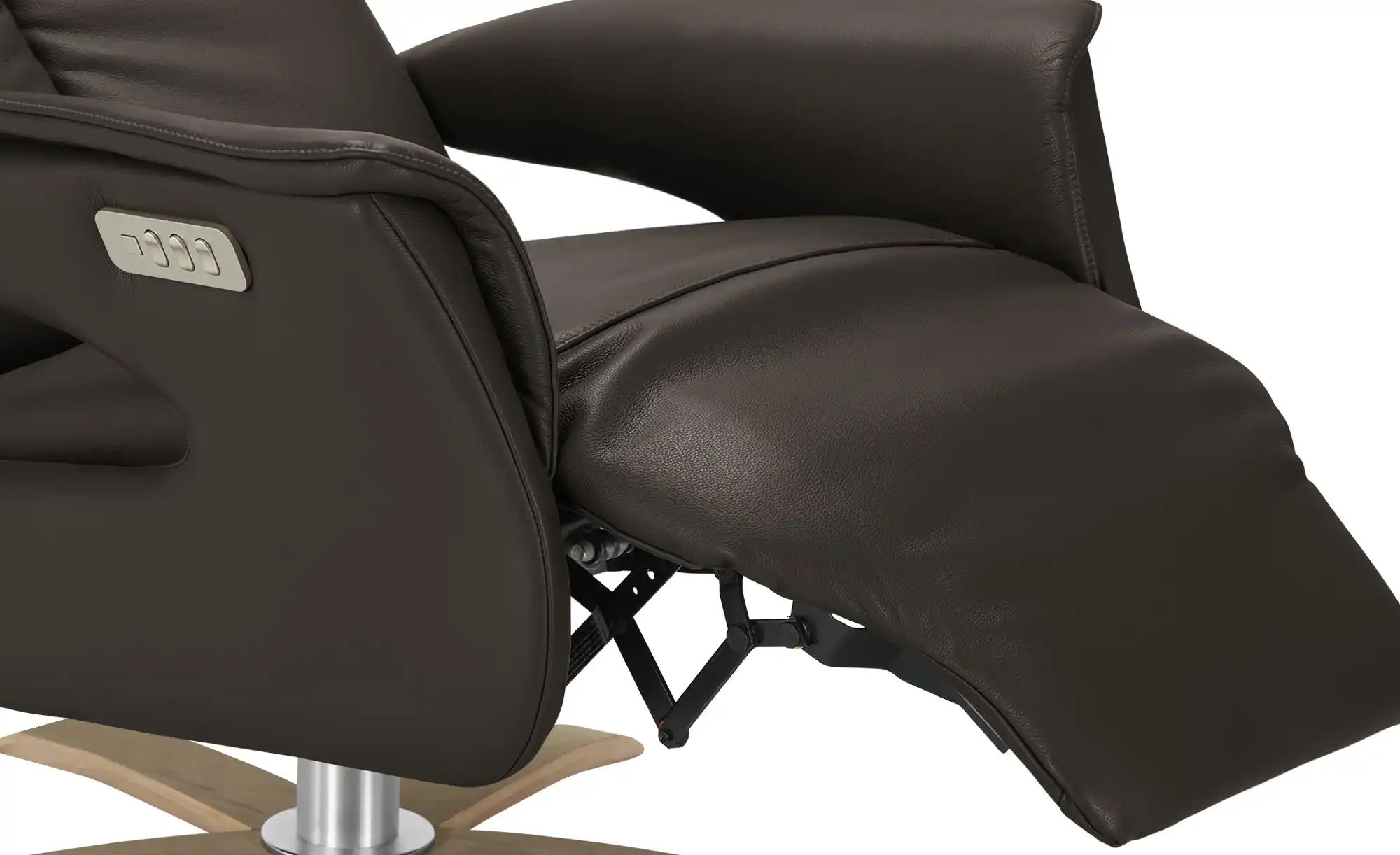 Nils Olsen Relaxsessel aus Leder Lia | Dark Brown (Dunkelbraun)