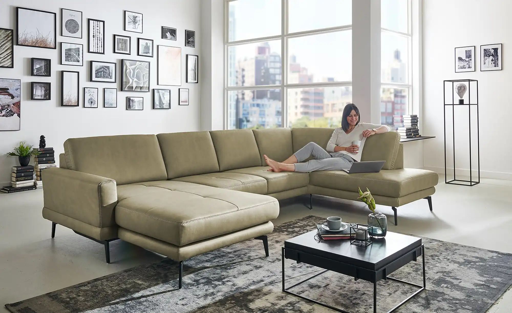 meinSofa Wohnlandschaft Mike | Moos (Dunkelgrün), rechts