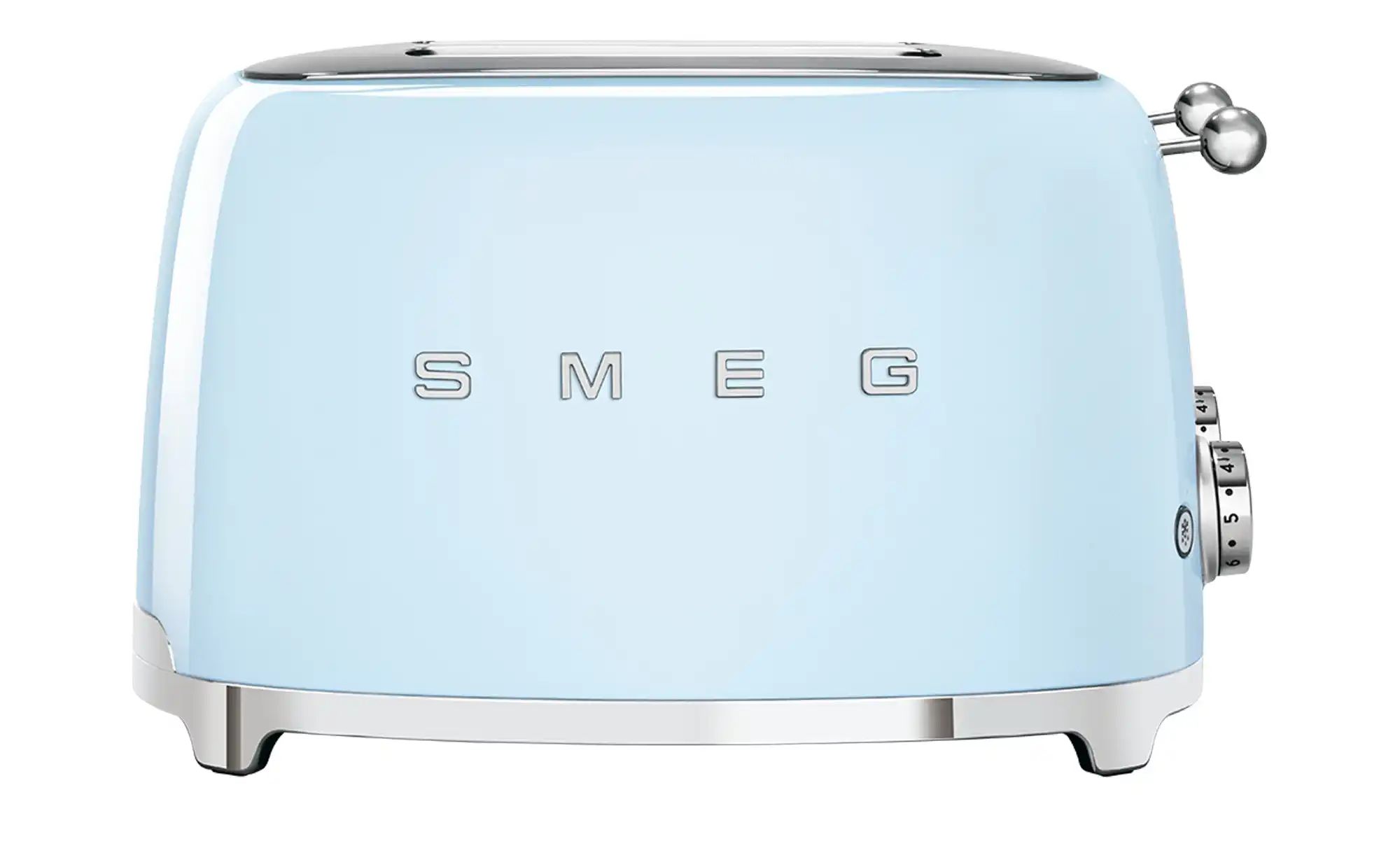 smeg 4-Slot-Toaster TSF03PBEU | Pastellblau / silberfarben